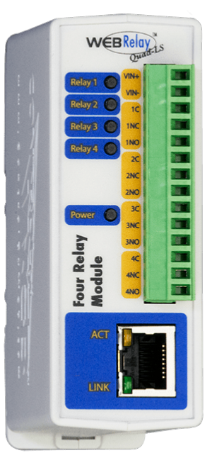 WebRelay Quad X-WR-4R3-E 4 contact secs (alimentation PoE)