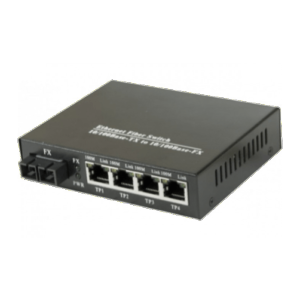 Switch 4 ports convertisseur fibre optique SC multimode